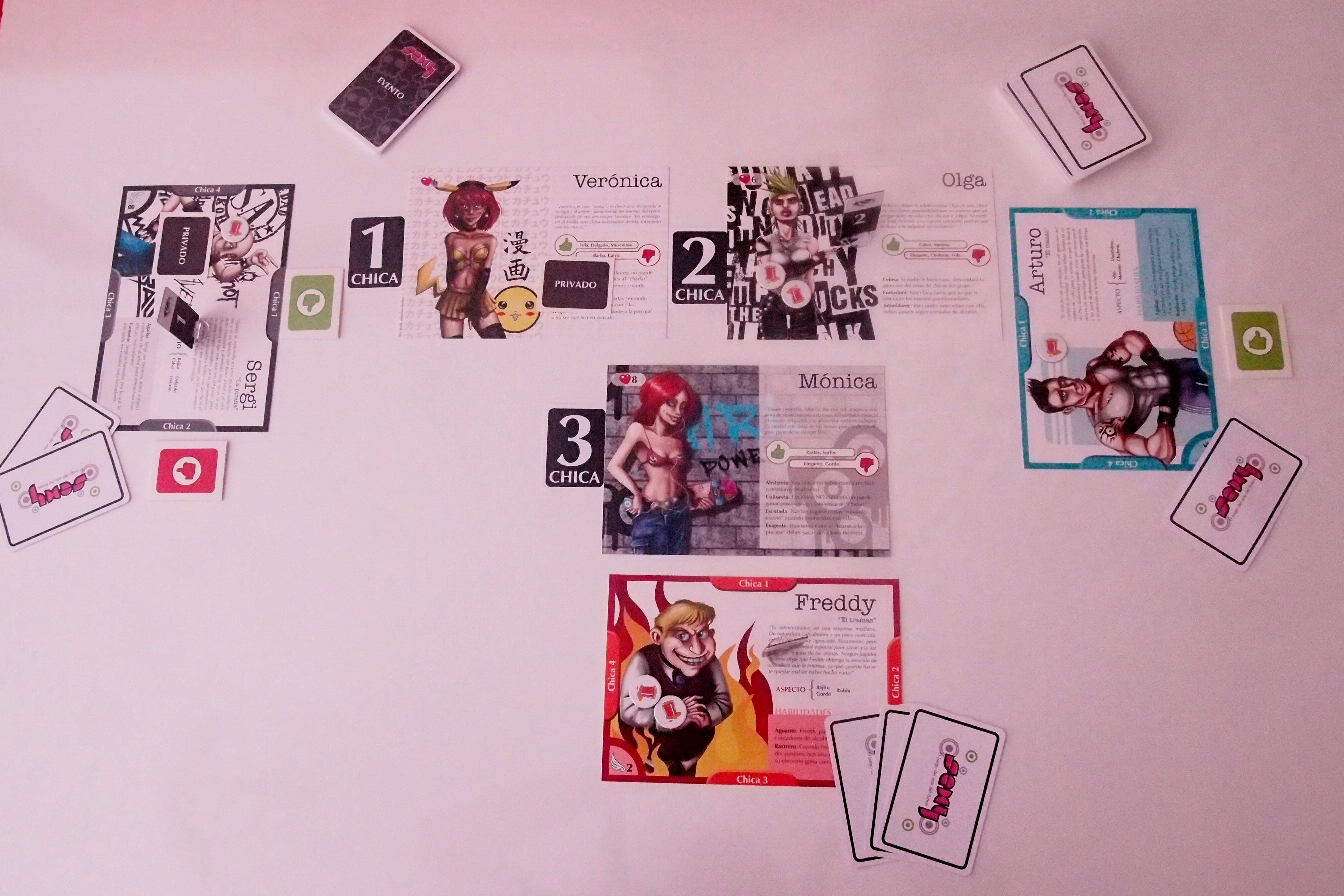 Plano Detalle: Sexy El juego del arte del flirteo • Consola y Tablero