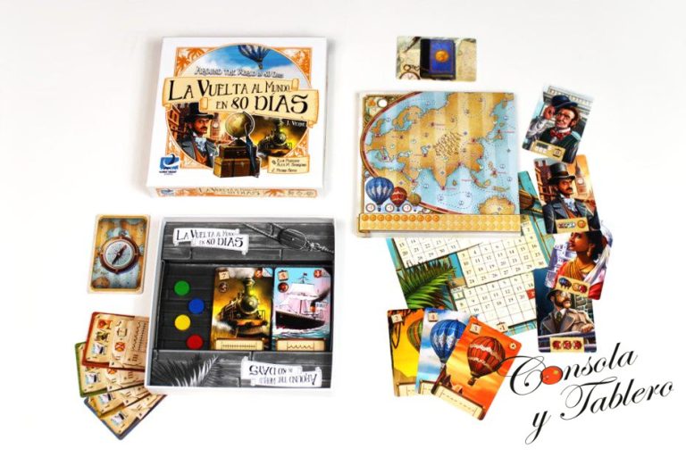 Plano Detalle: La Vuelta al Mundo en 80 Días • Consola y Tablero